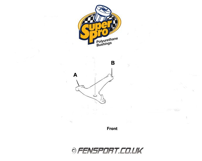 SuperPro - Front Wishbone - Front Bush Kit - Yaris 12/14mm bush- SPF35 ...